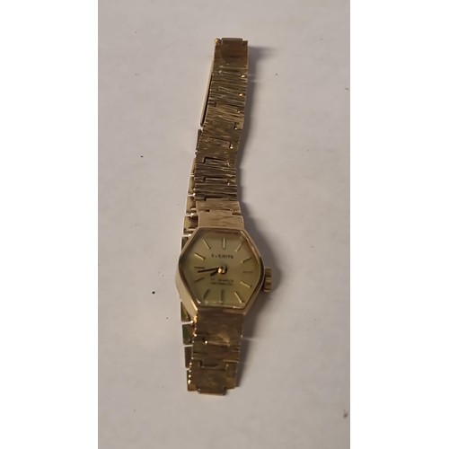 VINTAGE EVERITE 17 JEWEL INCABLOC 9CT GOLD BRACELET WATCH - OVERALL ...