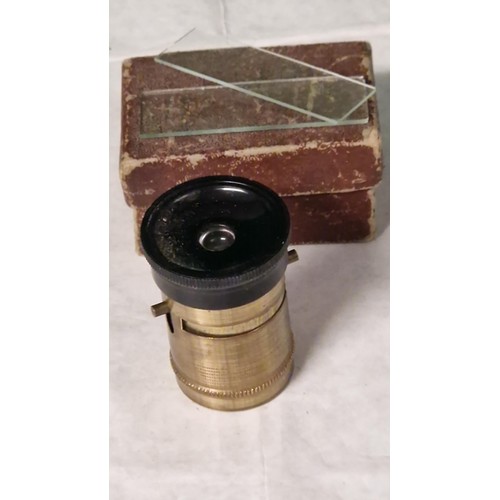 VINTAGE POCKET MICROSCOPE IN ORIGINAL BOX - STANDS 5CMS H