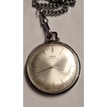 VINTAGE ORIS POCKET WATCH AND CHAIN - WATCHES & CLOCKS ARE NOT TESTED