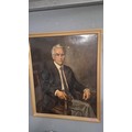 VERY LARGE ORIGINAL OIL ON CANVAS OF A SEATED GENTELMAN - DATED 1992 ...