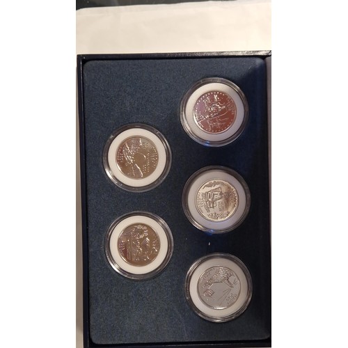 BOXED SET OF FRANKLIN MINT 2003 AMERICAN STATE QUARTERS WITH CERTIFICATES