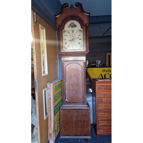LARGE EARLY GRANDFATHER CLOCK "WILLIAM SUTCLIFFE OF BURNLEY ...