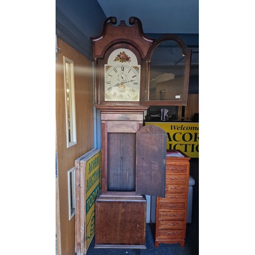 LARGE EARLY GRANDFATHER CLOCK "WILLIAM SUTCLIFFE OF BURNLEY ...