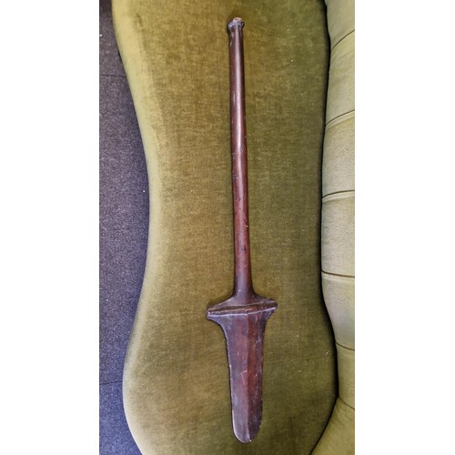 EARLY PADDLE / CLUB / WEAPON FROM FUGI CIRCA 1900 - OVERALL 100CMS LONG ...