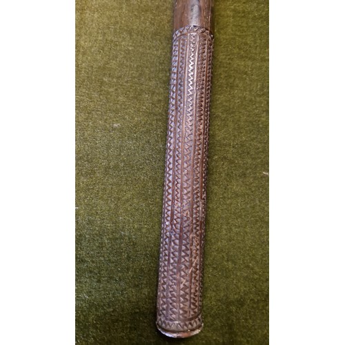 BELEIVED TO BE AN EARLY TOTOKIA WAR CLUB FROM FUGI CIRCA 1900 - OVERALL ...