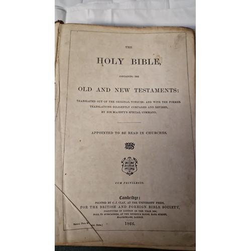 EARLY BIBLE DATED 1866