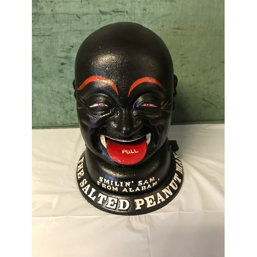 VERY LARGE VERY HEAVY CAST IRON ADVERTISING "THE SALTED PEANUT MAN ...