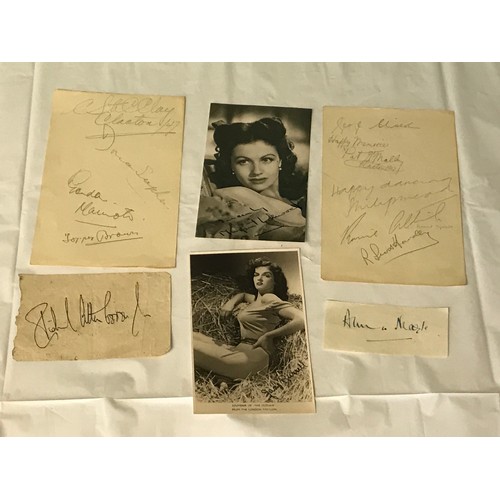 QTY OF AUTOGRAPHS & AUTOGRAPHED PHOTOS INC JANE RUSSEL, ANNA NEAGLE ...