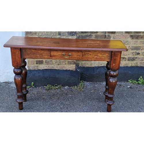 VINTAGE SINGLE DRAWER HALL TABLE WITH 1 DRAWER - USED CONDITION- 118CMS ...