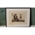 FRAMED & GLAZED EARLY ETCHING " HO HO OLD NOLL" - SIGNED BY ARTIST ...