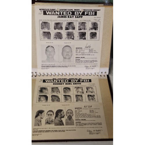 QTY OF ORIGINAL AMERICAN FBI WANTED POSTERS WHICH WERE SENT TO ALL ...