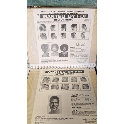 QTY OF ORIGINAL AMERICAN FBI WANTED POSTERS WHICH WERE SENT TO ALL ...