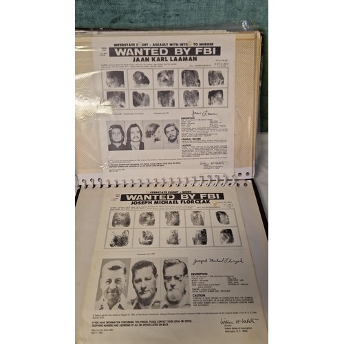 QTY OF ORIGINAL AMERICAN FBI WANTED POSTERS WHICH WERE SENT TO ALL ...