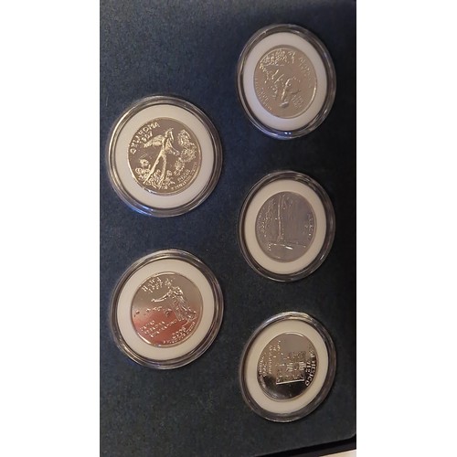 BOXED SET OF FRANKLIN MINT 2008 AMERICAN STATE QUARTERS WITH CERTIFICATES