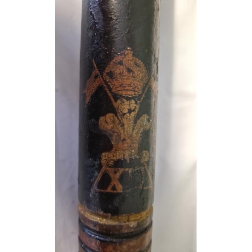 EARLY GEORGIAN OR VICTORIAN WOODEN POLICE TRUNCHEON - 36CMS LONG