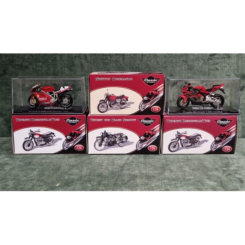 6 X BOXED DIECAST MODEL MOTORBIKES BY ATLAS EDITION