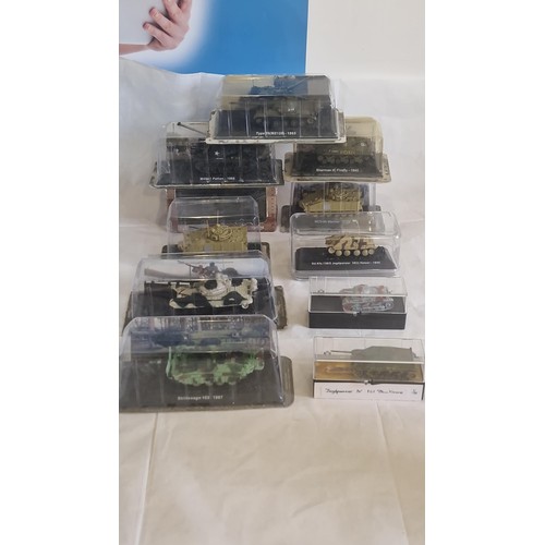 11 X BOXED VARIOUS DIECAST MODEL TANKS