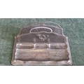 LOVELY FRENCH METAL / PEWTER DESK ITEM - 20CMS X 14CMS X 7CMS H