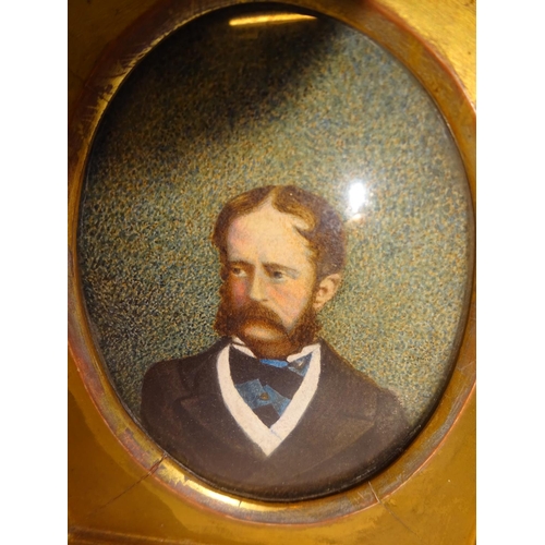 A pair of miniature portraits in gilt frames, George Colthurst ...