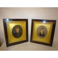A pair of gilt framed portraits, Mary & Susan Phillips, daughter of ...