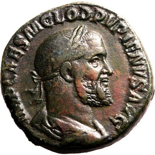 Very Fine | ROMAN EMPIRE. Pupienus. Bronze sestertius, AD 238. Rome ...