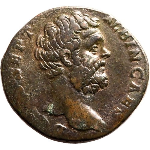 Very Fine | ROMAN EMPIRE. Clodius Albinus (Caesar). Bronze sestertius ...