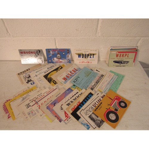 Large quantity of Radio Ham call sign cards mostly vintage from 1940's ...