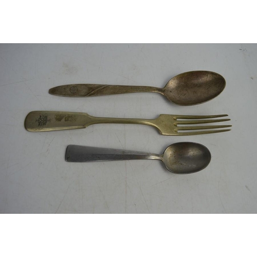 German Nazi spoons and fork - Large spoon marked Stalingrad with makers ...