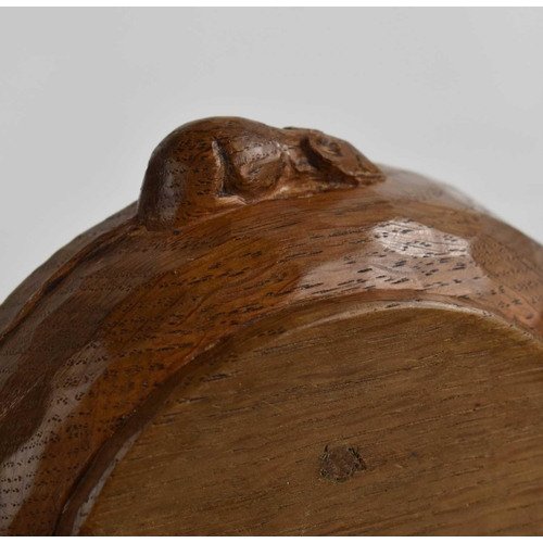 A Robert Thompson 'Mouseman' pipe bowl, carved with the signature mouse ...