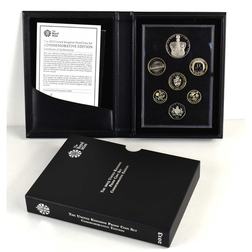 A Royal Mint 2013 Commemorative Edition Proof Coin Set, cased with ...