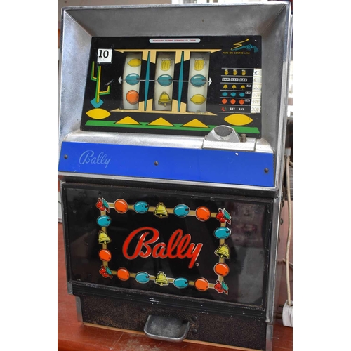 A Bally one arm bandit fruit machine, later converted to take new 10 ...