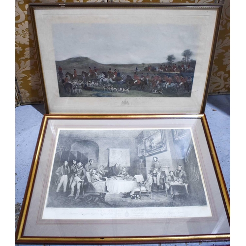 The Melton Breakfast, a 19th century print, engraved by Chas E Lewis ...