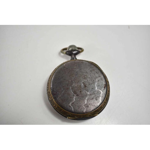 A large Ancre Double Plateau regulator pocket watch, with locomotive ...