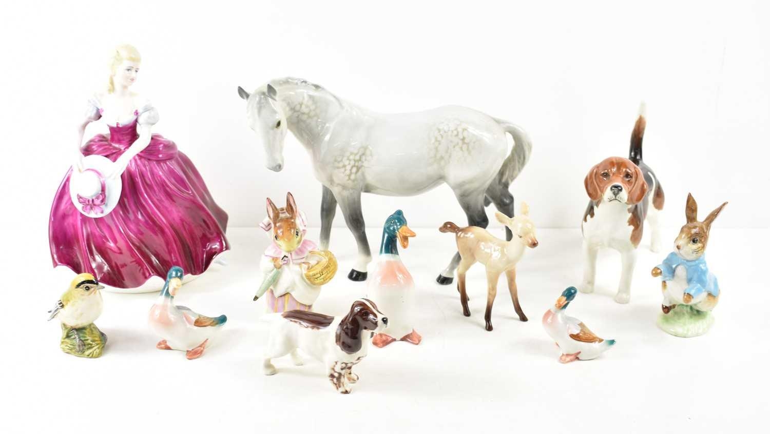 A quantity of Beswick animal figurines to include a "Wendover Billy ...