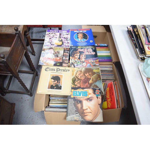 A group of vinyl records to include Elvis Presley, Engelbert ...