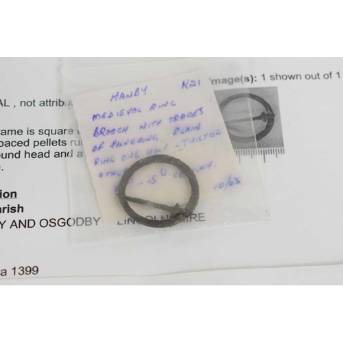 A collection of metal detecting finds to include a Medieval copper ...