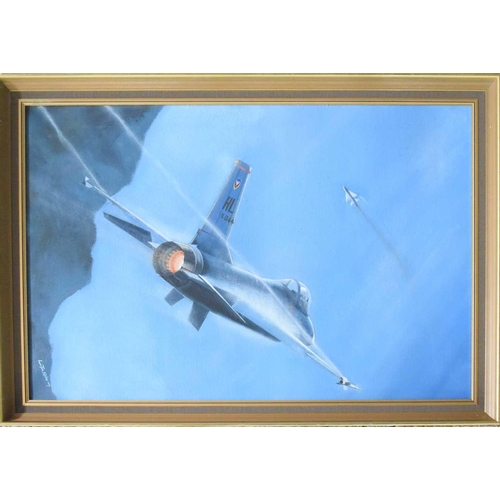 Tim Nolan (20th century): An original oil on canvas painting depicting ...