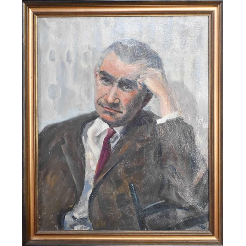 Keith Pask (20th century): portrait of Ray Dorr, oil on canvas ...