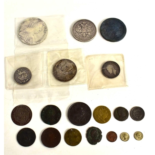 A group of coins and tokens to include to George III gaming tokens ...