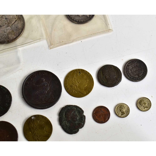 A group of coins and tokens to include to George III gaming tokens ...