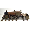 A vintage scratch built live steam model locomotive, 4 inch track, a/f.