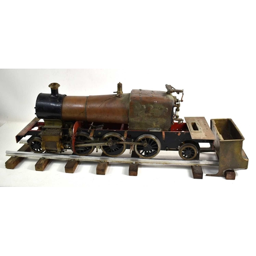 A vintage scratch built live steam model locomotive, 4 inch track, a/f.