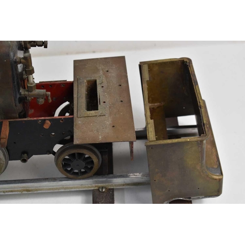 A vintage scratch built live steam model locomotive, 4 inch track, a/f.