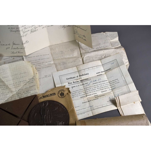 A collection of WWI militaria relating to Lieutenant Leonard Edwin ...