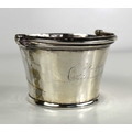 A Georgian silver Christening bucket with reeded rim, with inscription ...