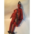 x2 large cloth bembe dolls. Measures sit 69cm high with legs being 43cm