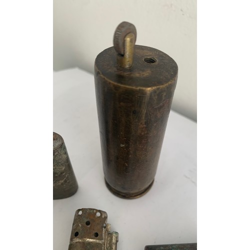 Collection Of 5 WW1 Trench Art Lighters Various Conditions.