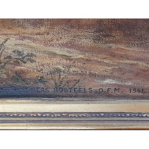 PATER ANDREAS (Leon) BOSTEELS O.F.M. (1901-1970) Large Oil on Canvas ...