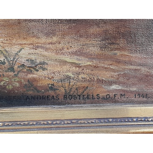 PATER ANDREAS (Leon) BOSTEELS O.F.M. (1901-1970) Large Oil on Canvas ...