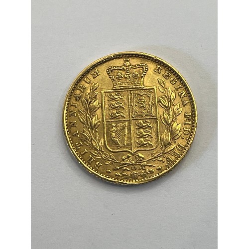 Victorian Shield Back Full Gold Sovereign 1873